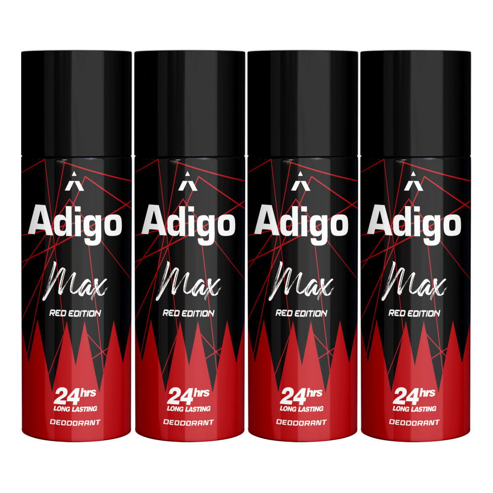 Adigo Max Red Edition Deodorant 165ml(Pack Of 4) – Stanvac Prime