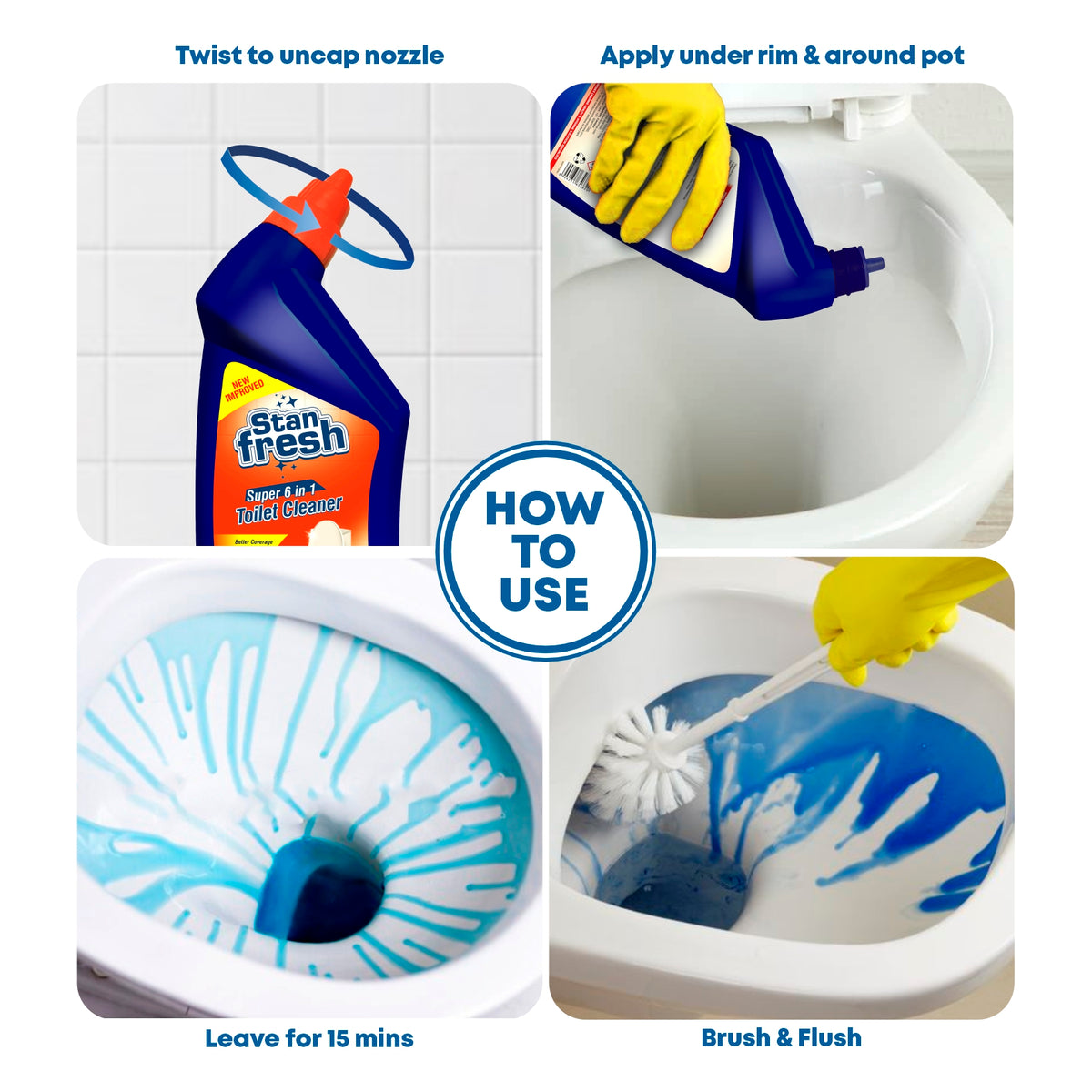 Stanfresh Toilet Cleaner - Rose World 1 Ltr. – Stanvac Prime