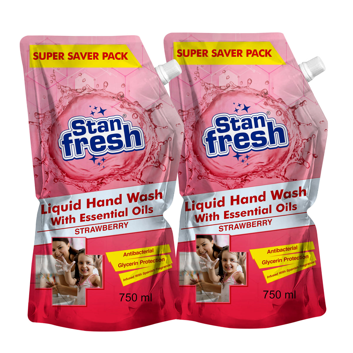 Stanfresh Liquid Hand Wash - Strawberry 750ml (Pack OF 2) – Stanvac Prime